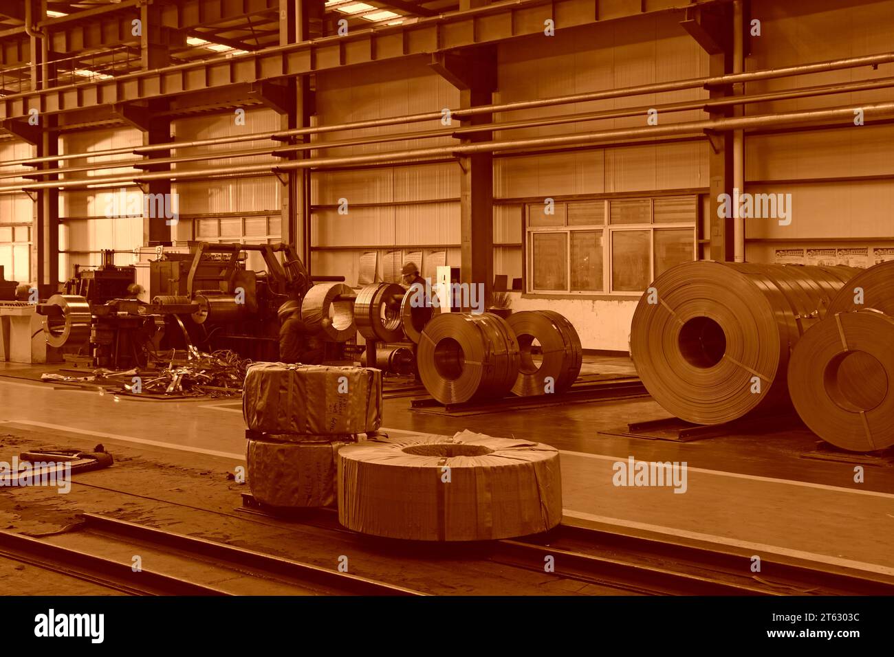 Strip steel in the factory Stock Photo - Alamy
