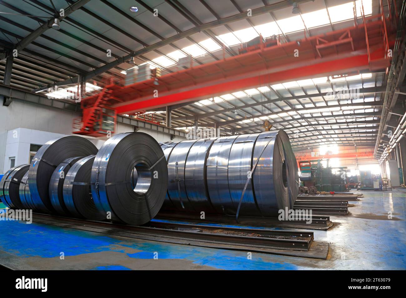 Strip steel in the factory Stock Photo - Alamy