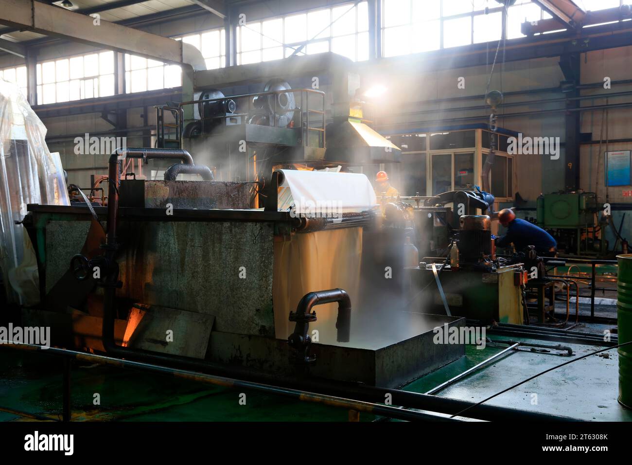 Iron and steel enterprise production workshop Stock Photo - Alamy