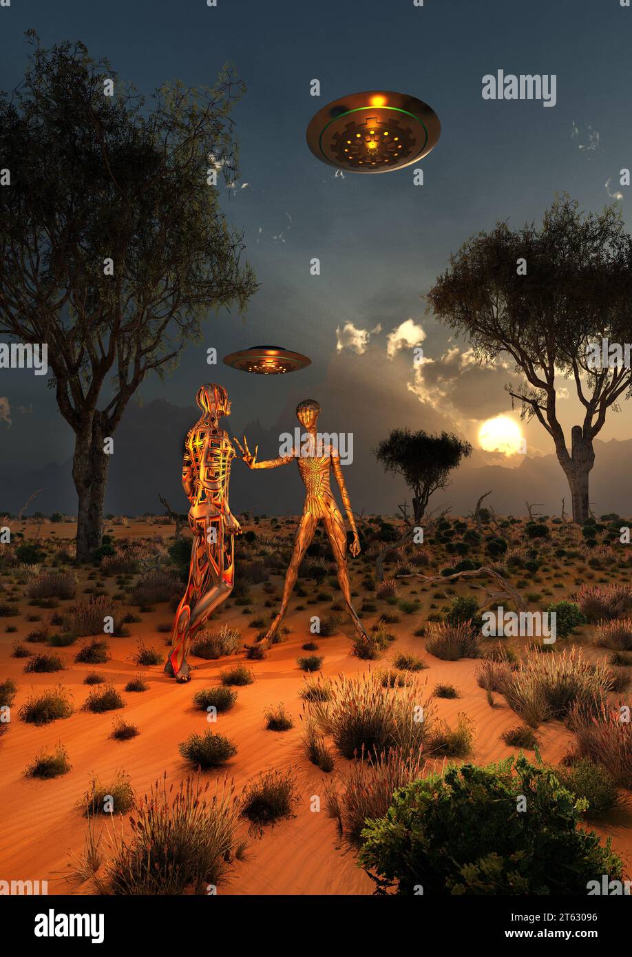 Creation Of Artificial Intelligence By Aliens Stock Photo - Alamy