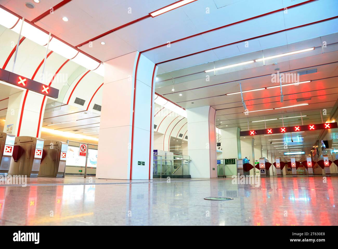 Internal landscape of Beijing subway station in China Stock Photo - Alamy