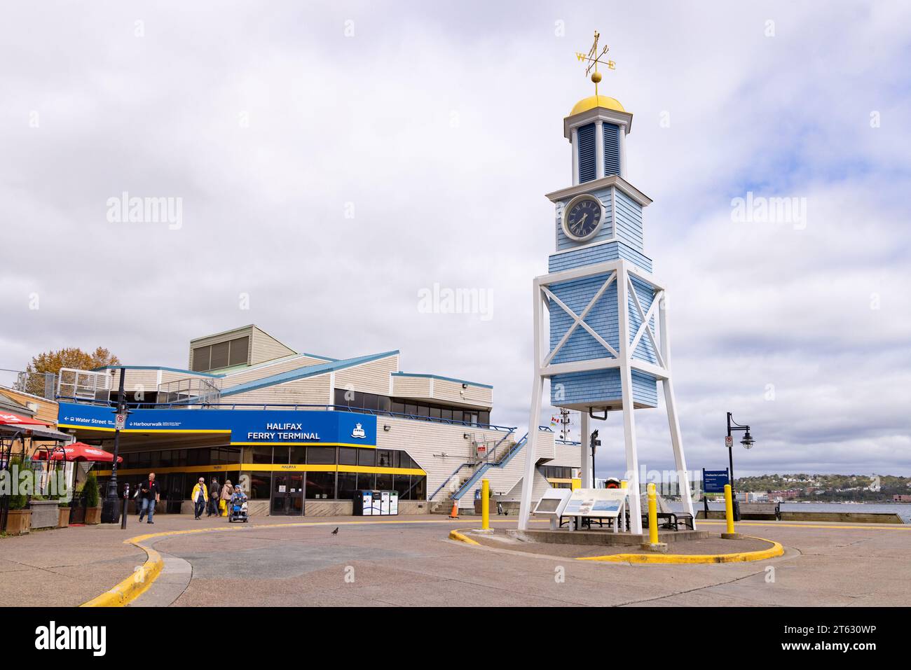 The Halifax Ferry terminal, and 18th century Naval Dockyard clock ...