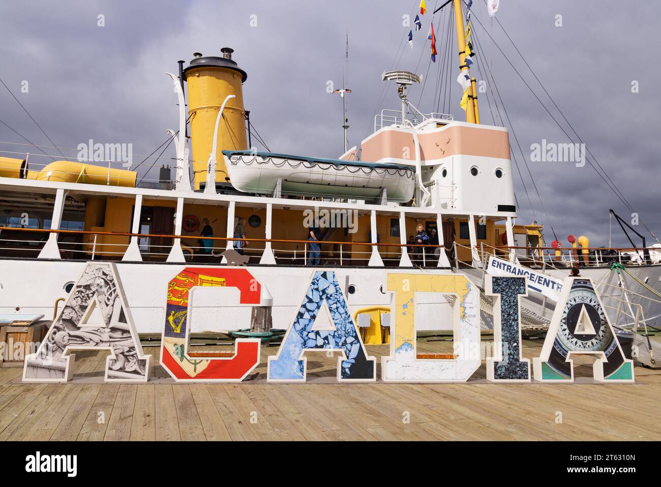 The CSS Acadia, a former surveying and research ship; now a museum ship ...