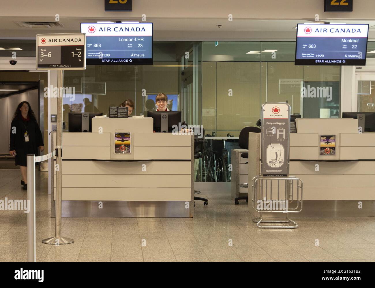 Airport Staff at the Air Canada gate, Halifax Stanfield International ...