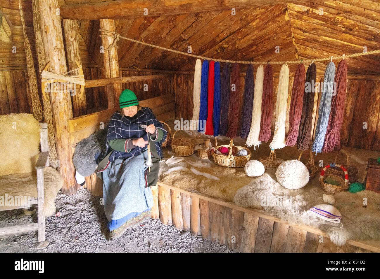 L'Anse aux Meadows National Historic Site Newfoundland Canada. Interior ...
