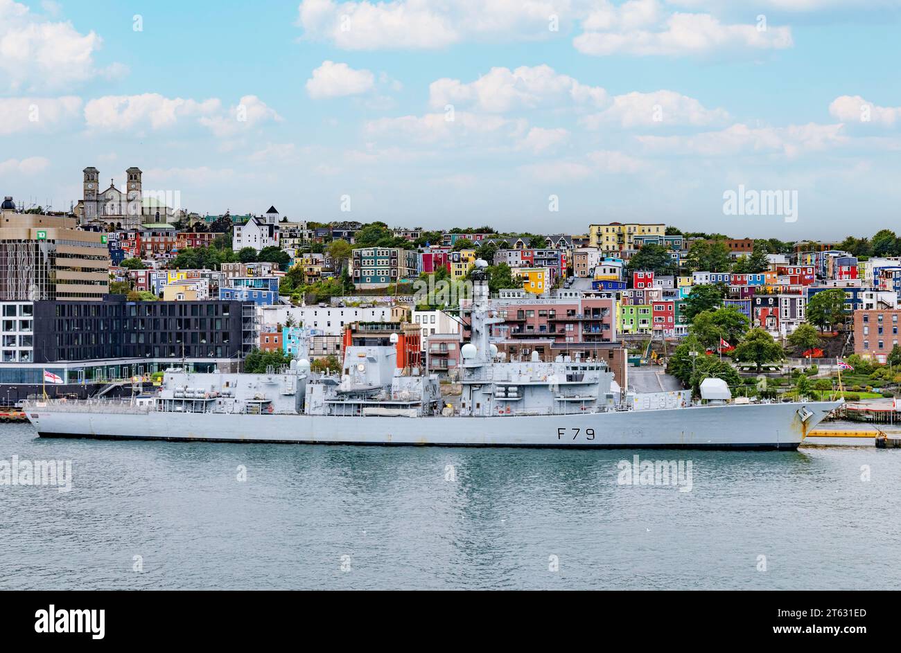 Royal Navy ship; HMS Portland, F79, a Type 23 Duke Class frigate moored ...