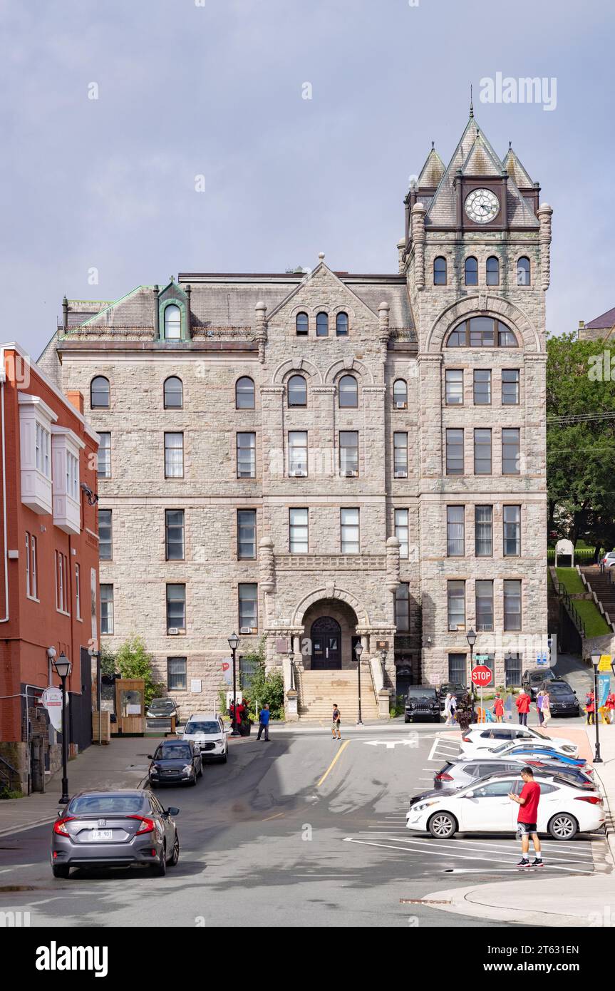 Courthouse, St Johns Canada. The historic courthouse building on Watre ...