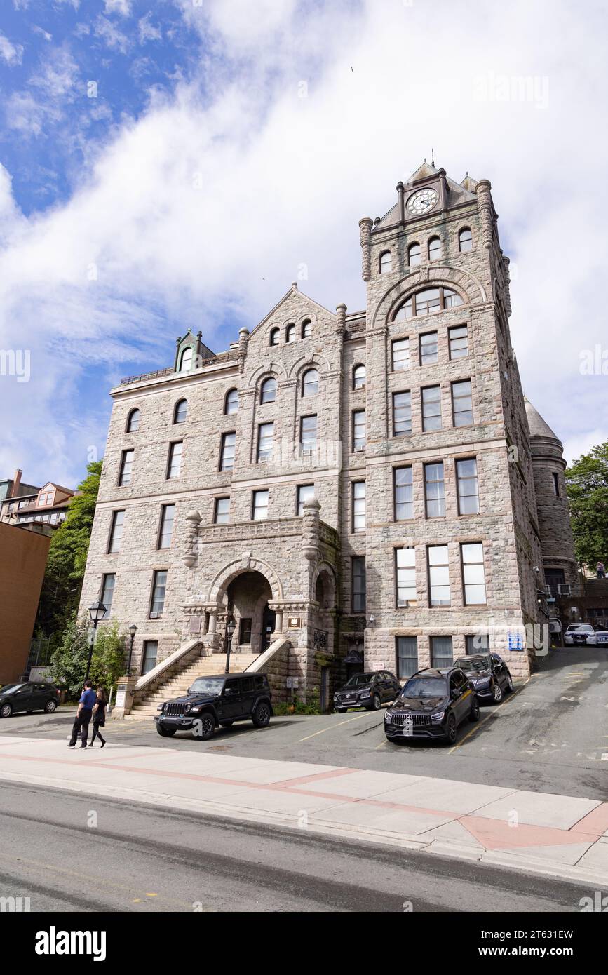 Courthouse, St Johns Canada. The historic courthouse building on Watre ...