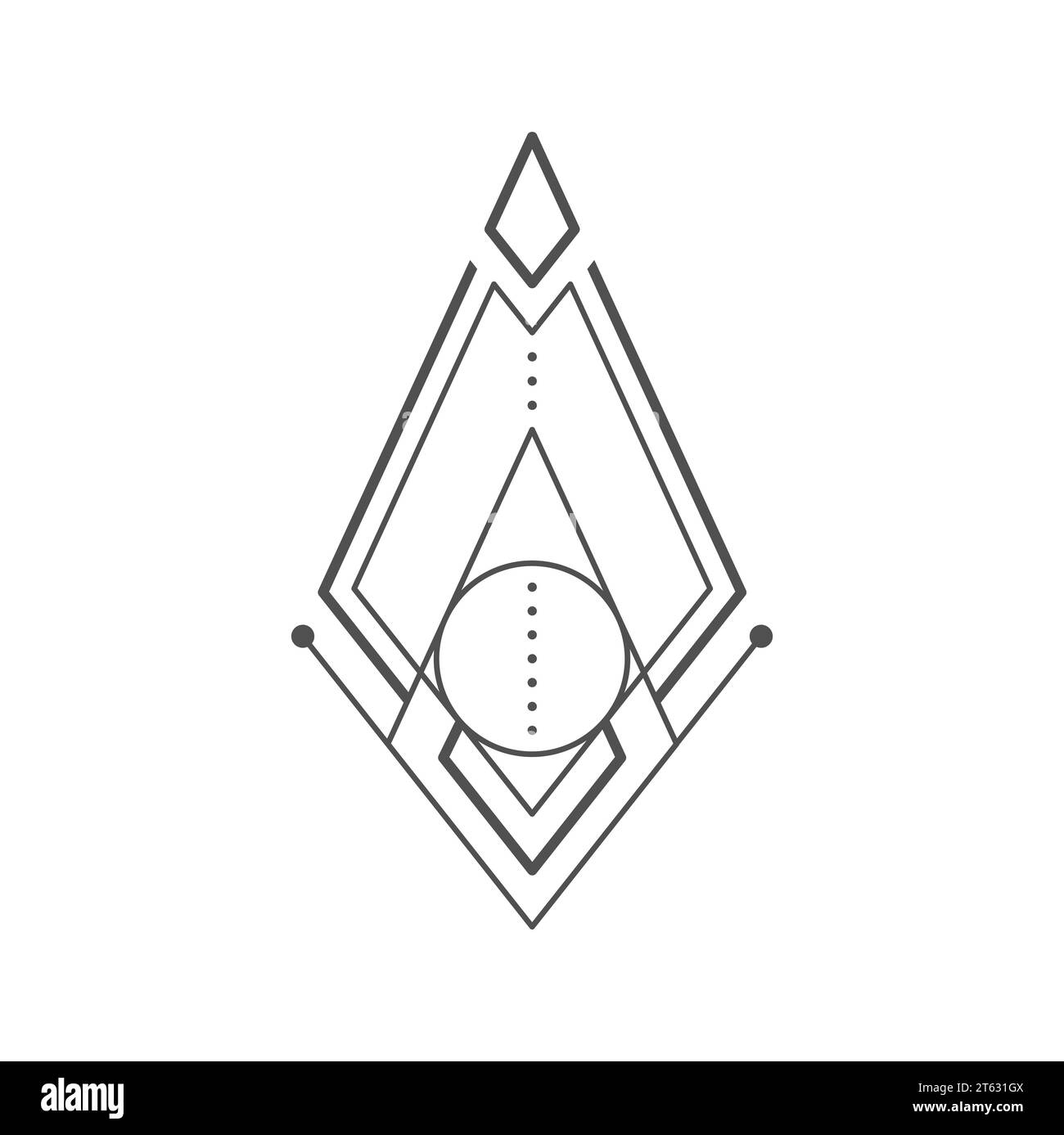 Aztec alchemy icon outline Black and White Stock Photos & Images - Alamy