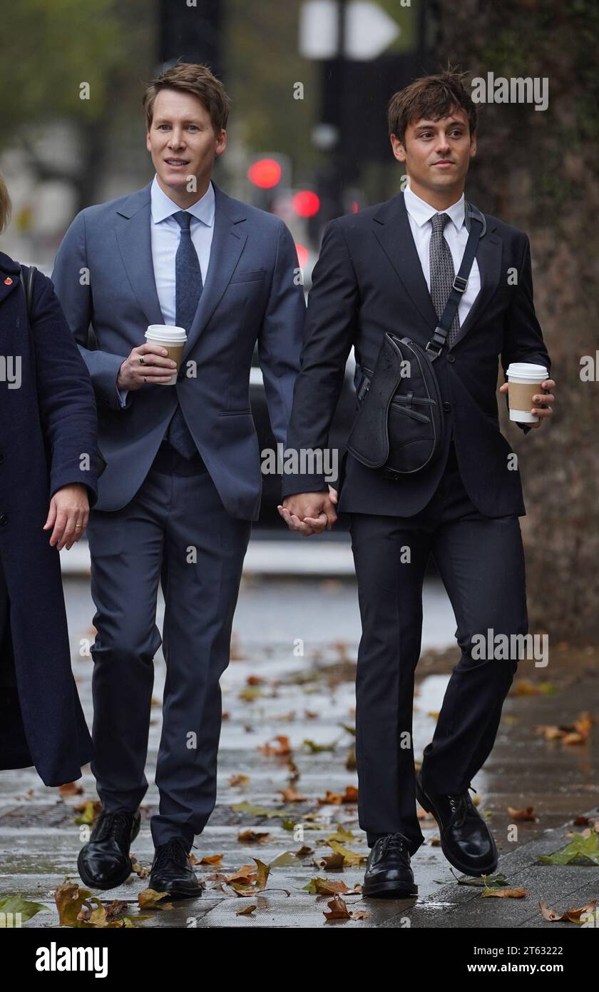 Dustin Lance Black (left) arrives at Westminster Magistrates' Court ...