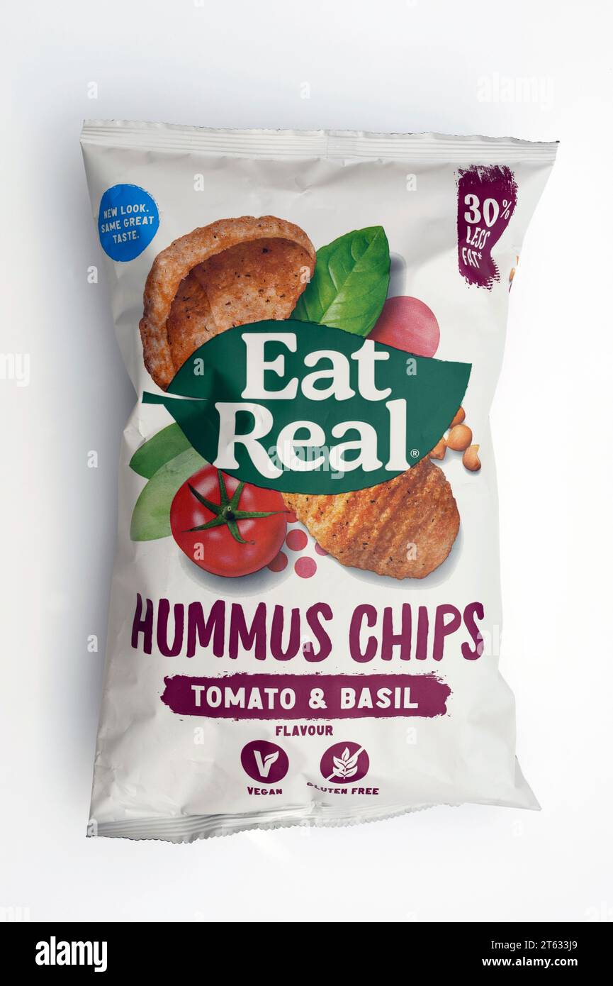 Eat Real hummus chips Stock Photo - Alamy