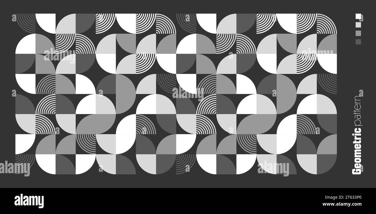 Geometric trendy pattern, Bauhaus style. Modern background with simple ...