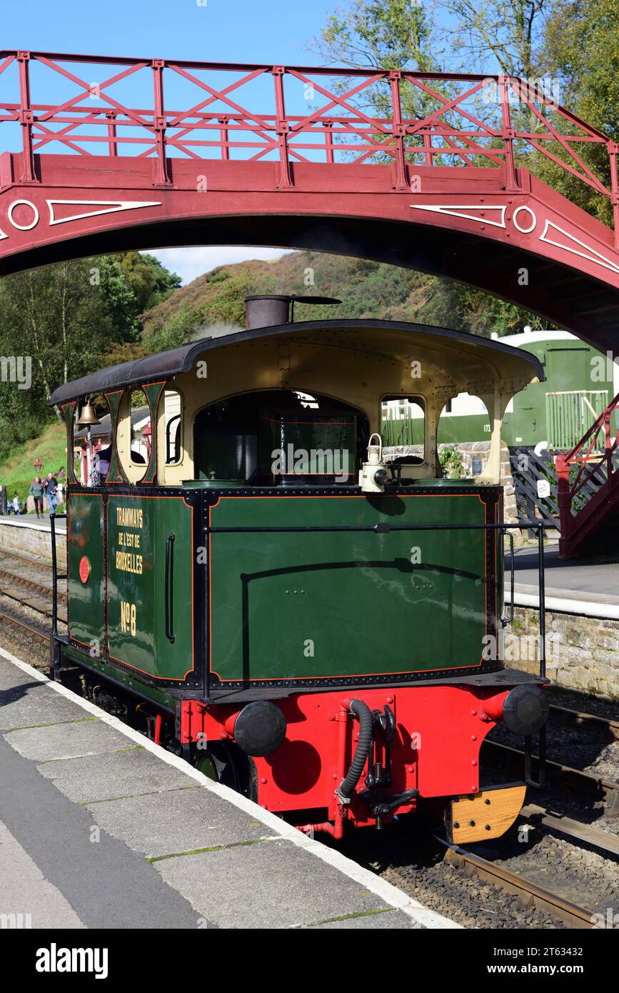 Tramways de l'est de Bruxelles steam tram No 8 'Lucie' at Goathland ...