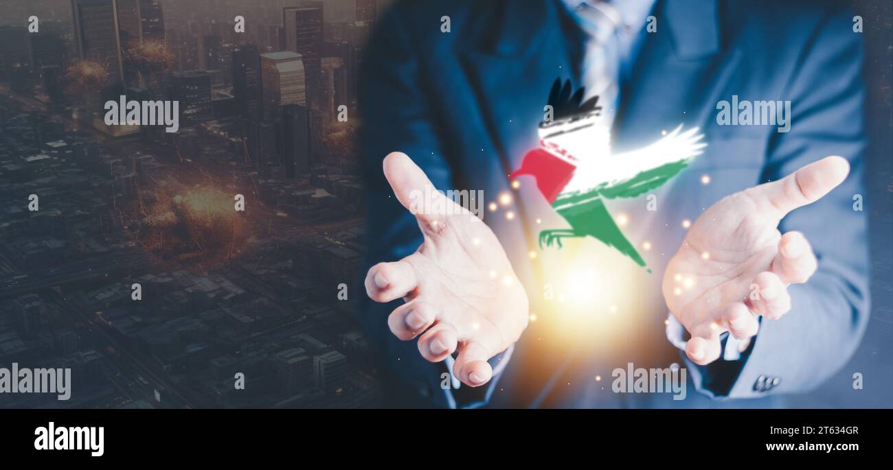 People hold palestine flag hi-res stock photography and images - Alamy