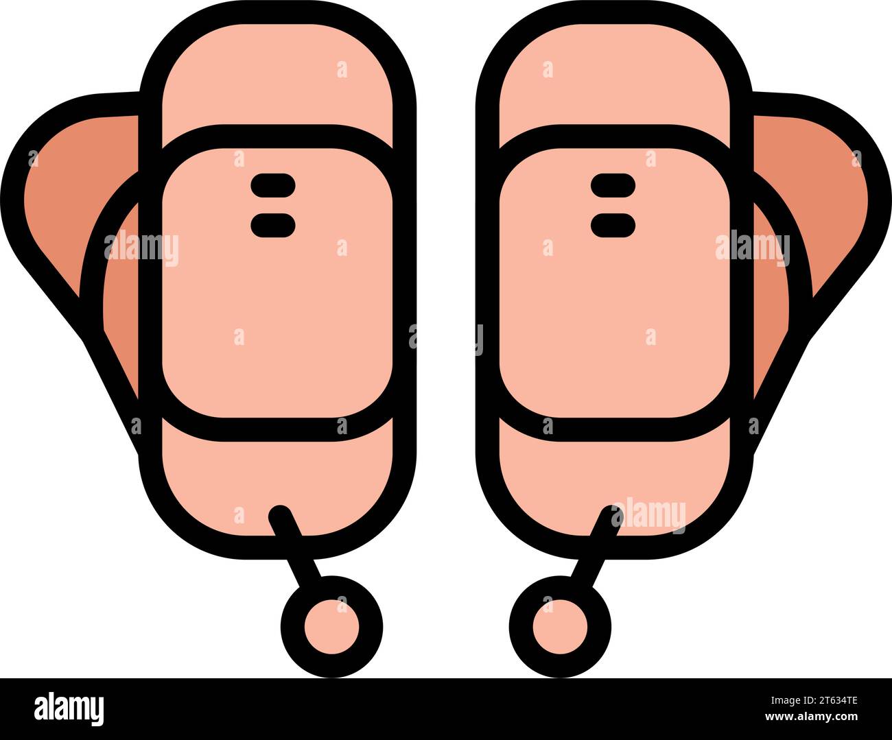 Hearing aid icon vector. Hearing aid gadget color sign. Flat style sign ...