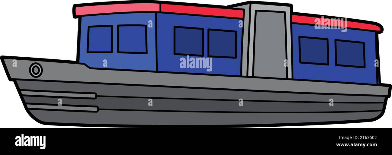 Narrowboat Vehicle Cartoon Colored Clipart Stock Vector Image & Art - Alamy