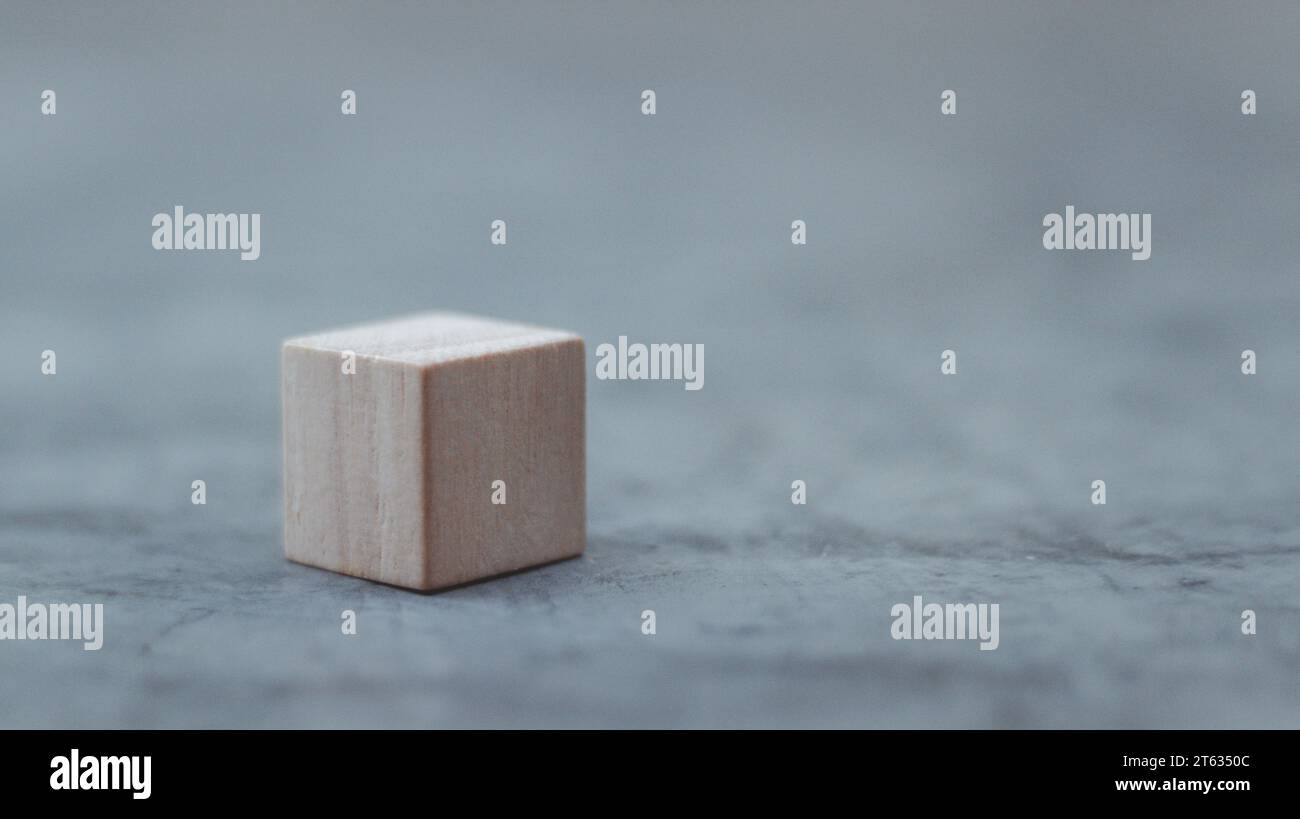 Design concept - abstract geometric shapes, real wooden cubes with ...