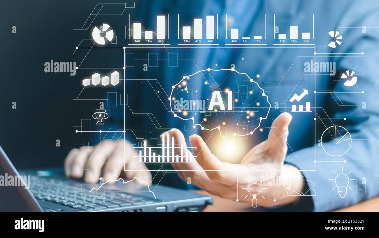 Chatbot Chat with AI, Artificial Intelligence. man using technology smart robot AI, artificial ...