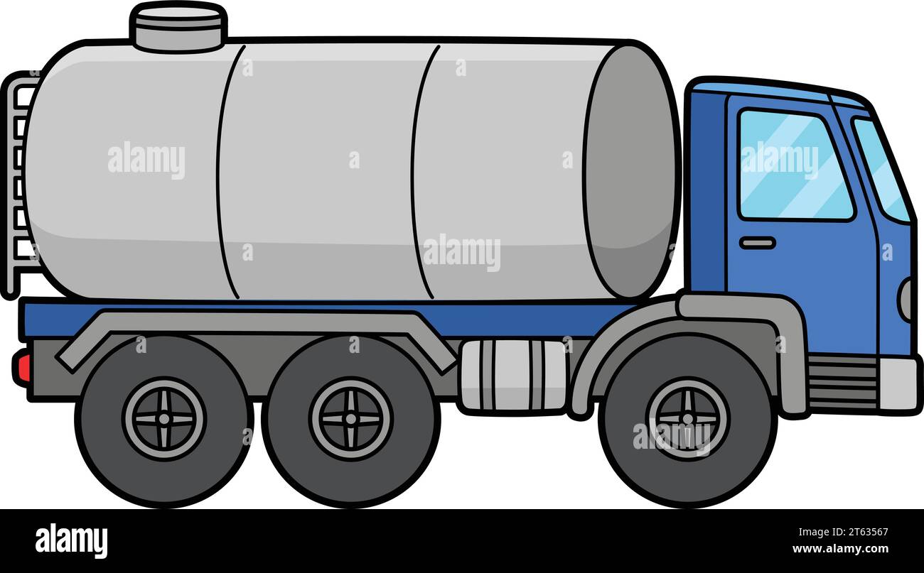Water Truck Cartoon Colored Clipart Illustration Stock Vector Image ...