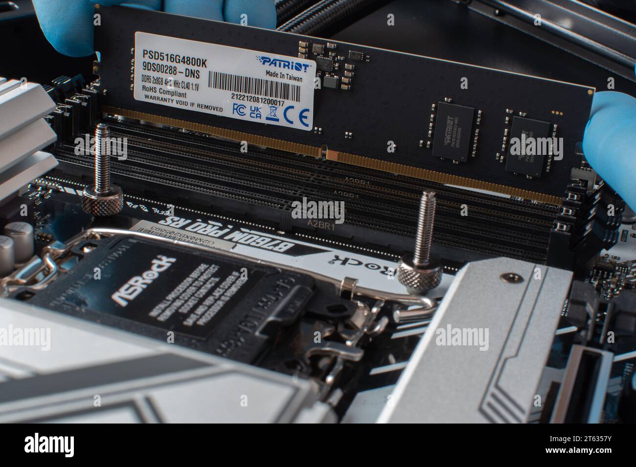 Kirov, Russia - September 15, 2023. The motherboard is from a new ...