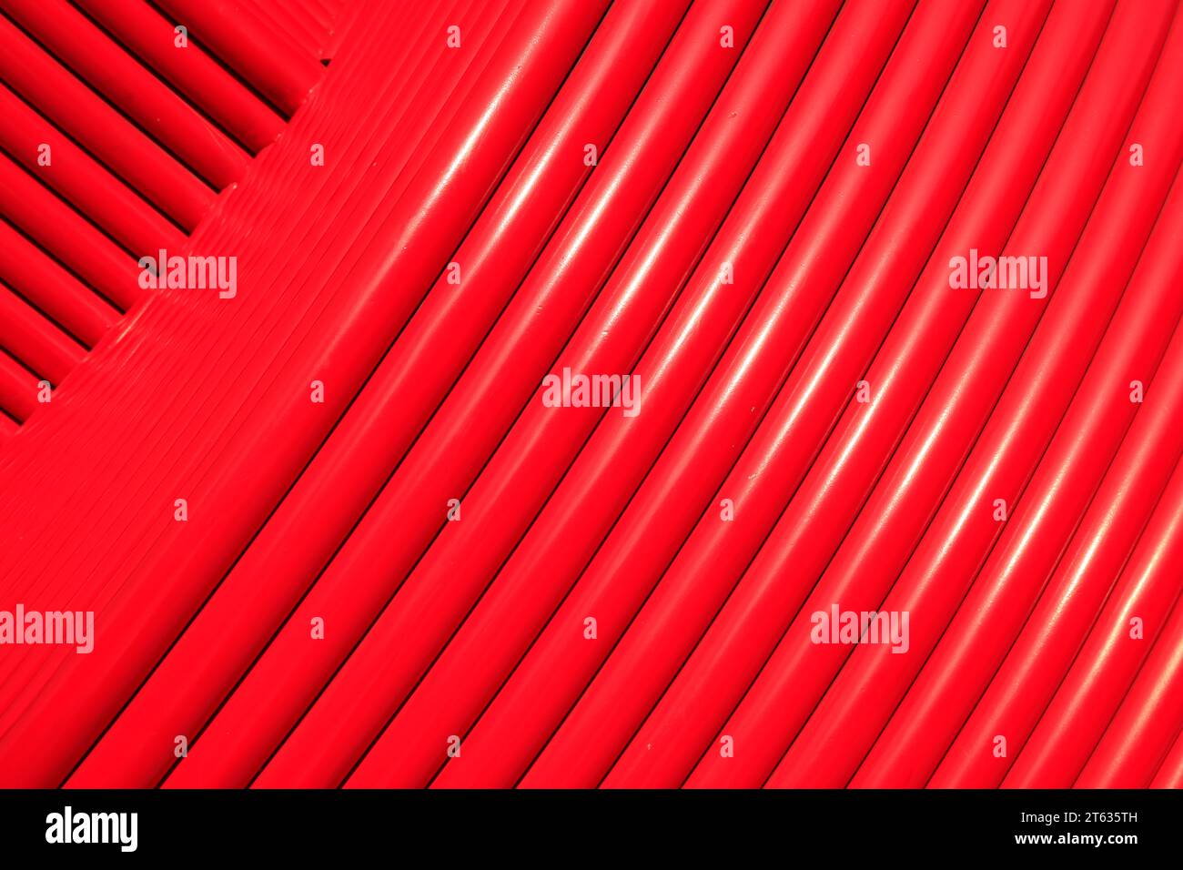 Red steel tube sculpture Stock Photo - Alamy