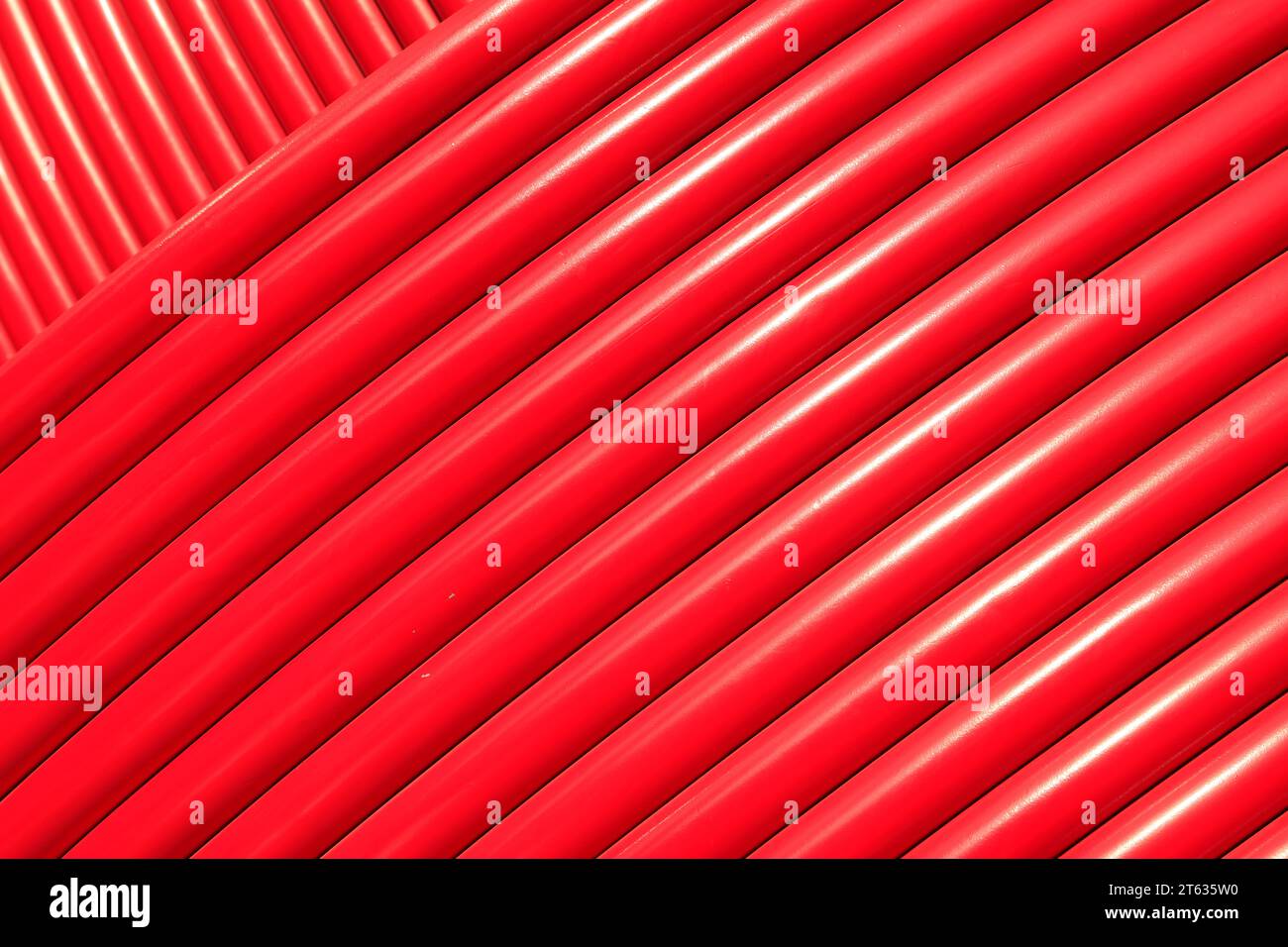 Red steel tube sculpture Stock Photo - Alamy