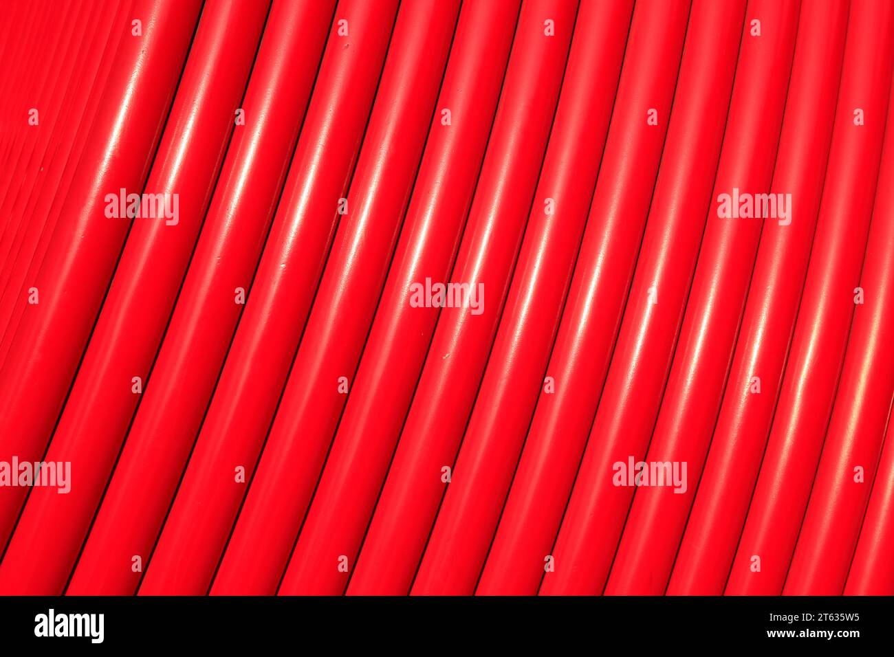 Red steel tube sculpture Stock Photo - Alamy