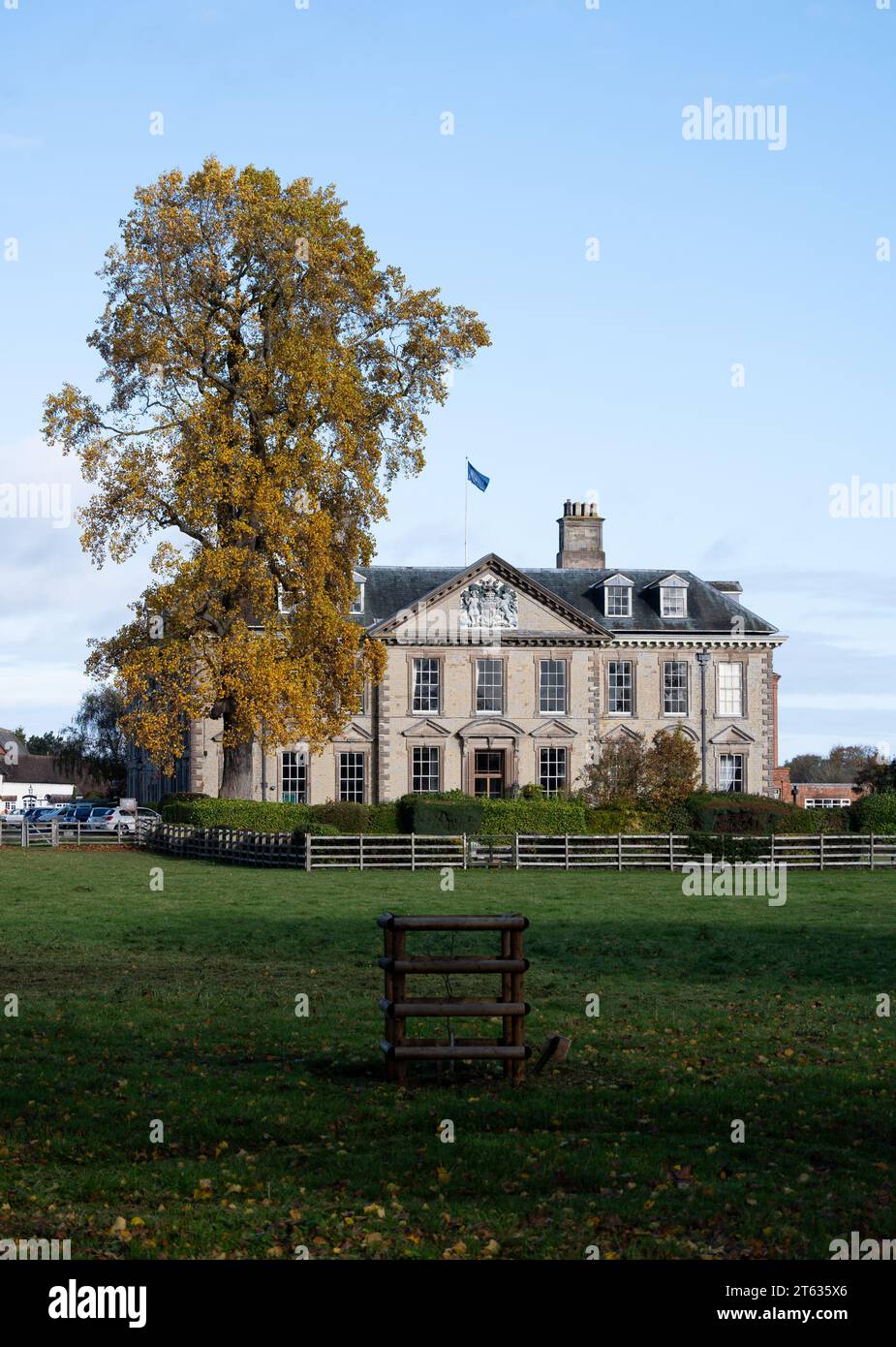 Wootton Hall in autumn, Wootton Wawen, Warwickshire, England, UK Stock ...