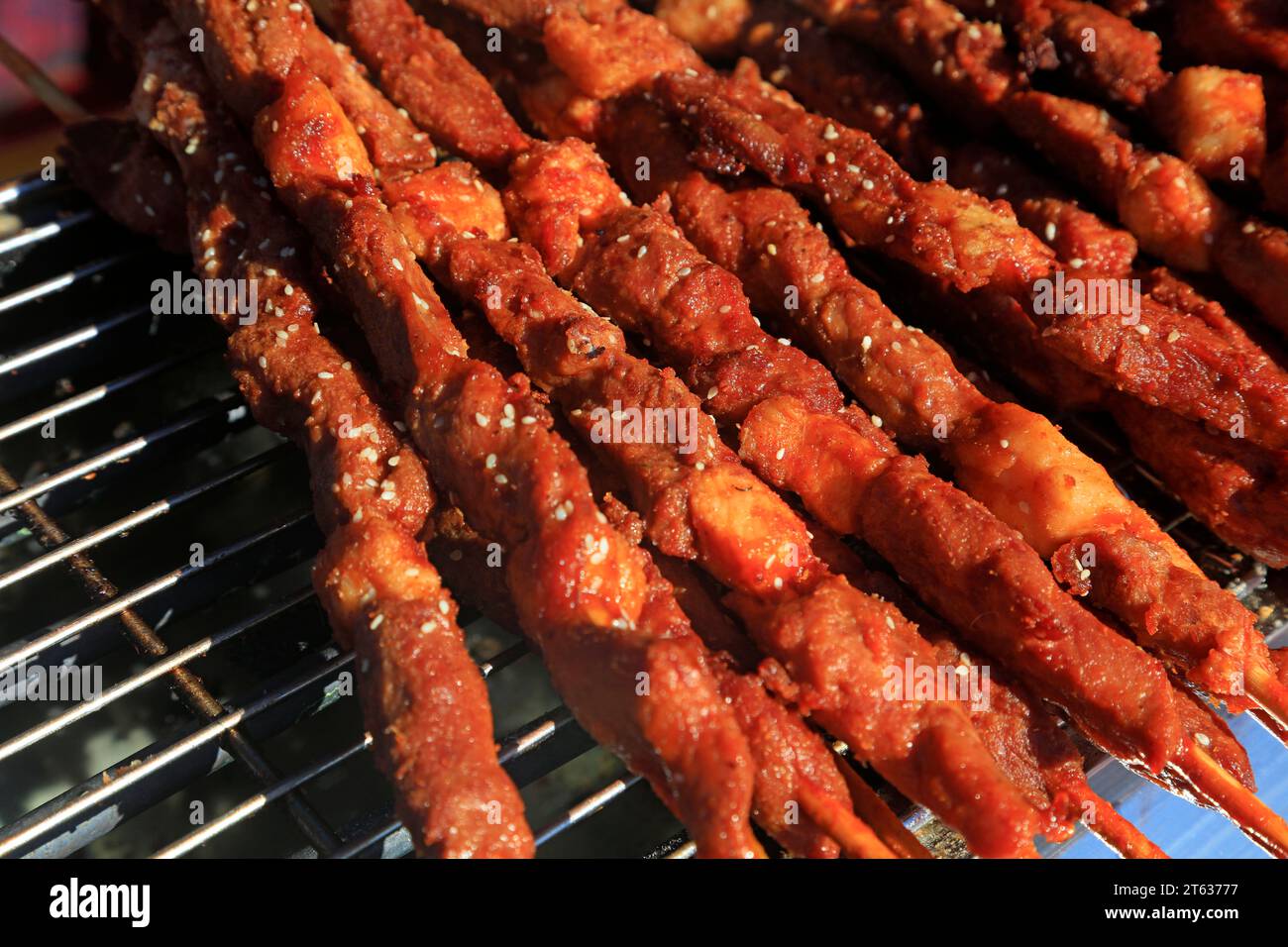 Chinese traditional food mutton string Stock Photo - Alamy