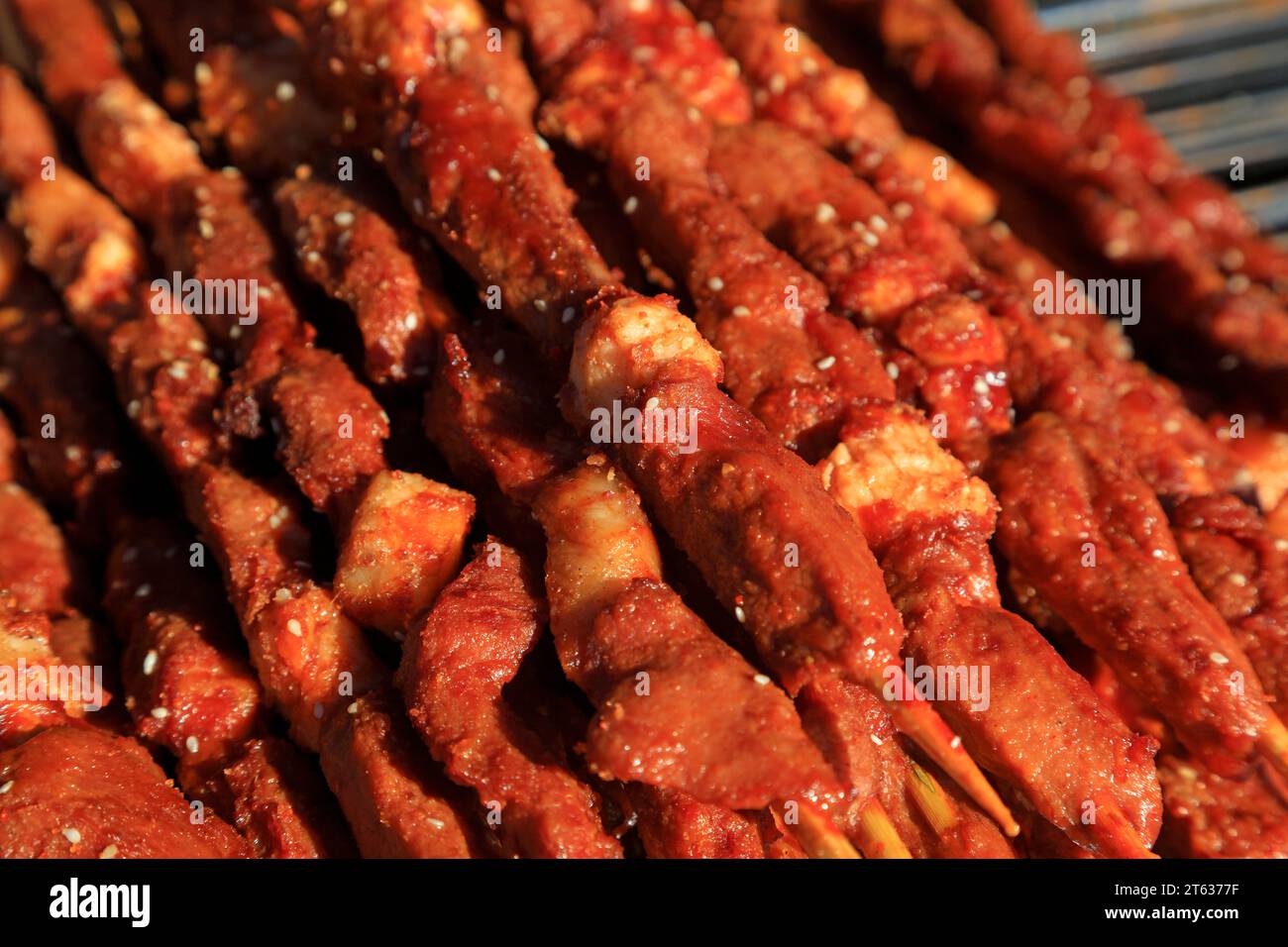 Chinese traditional food mutton string Stock Photo - Alamy