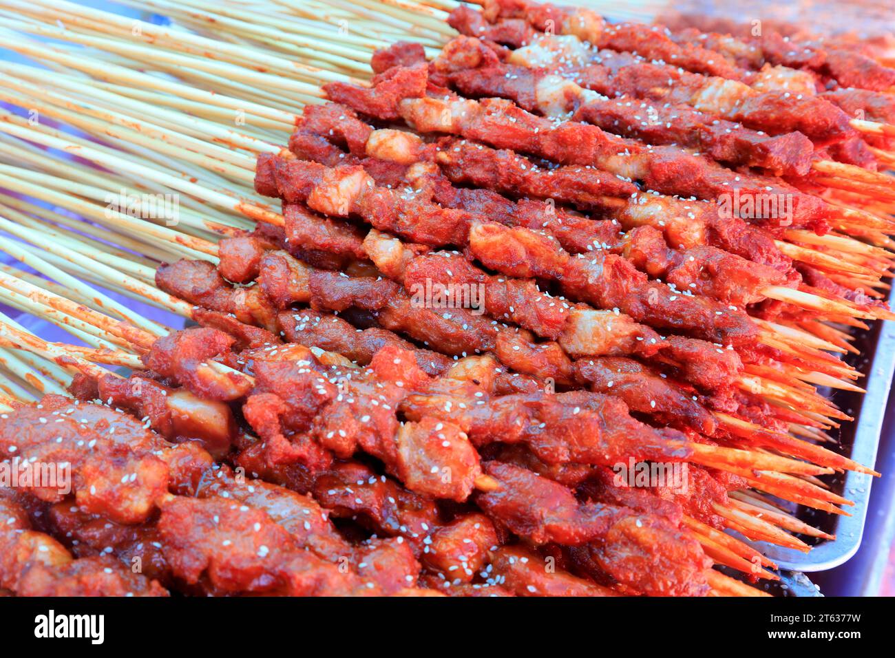 Chinese traditional food mutton string Stock Photo - Alamy