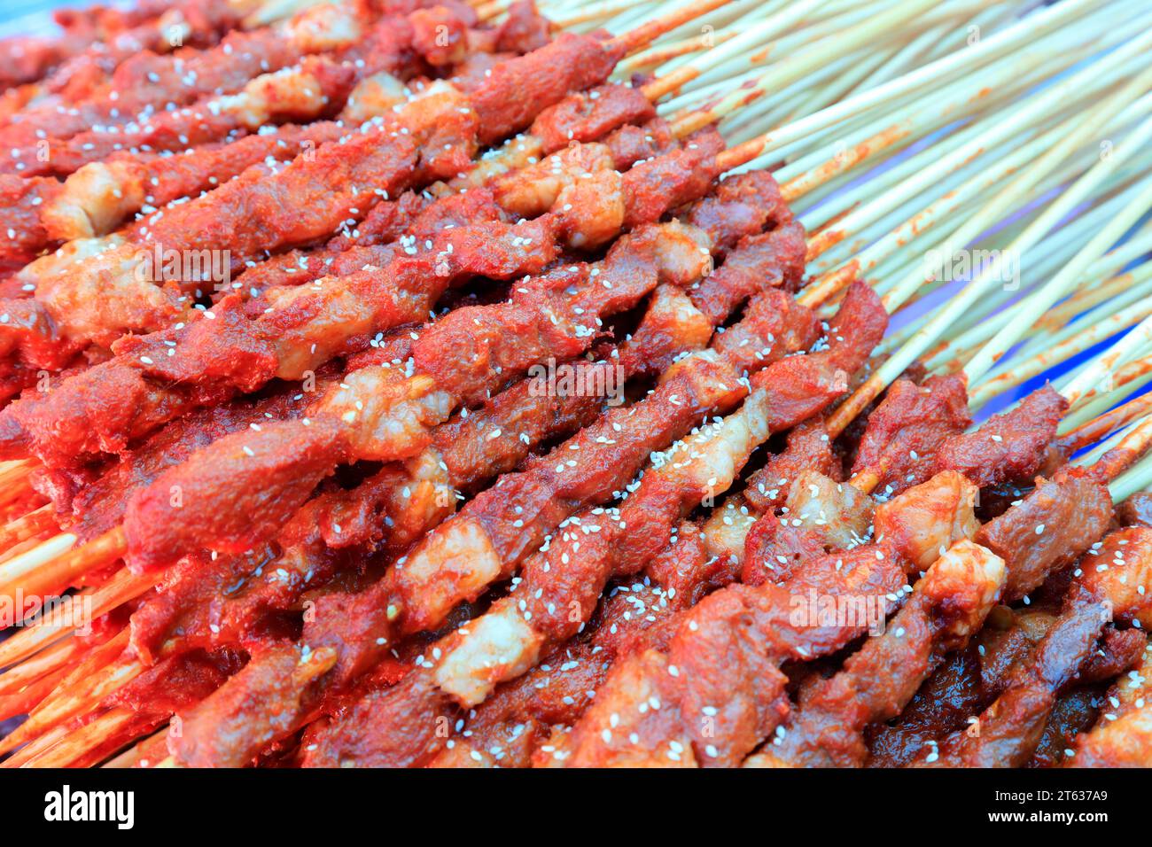 Chinese traditional food mutton string Stock Photo - Alamy