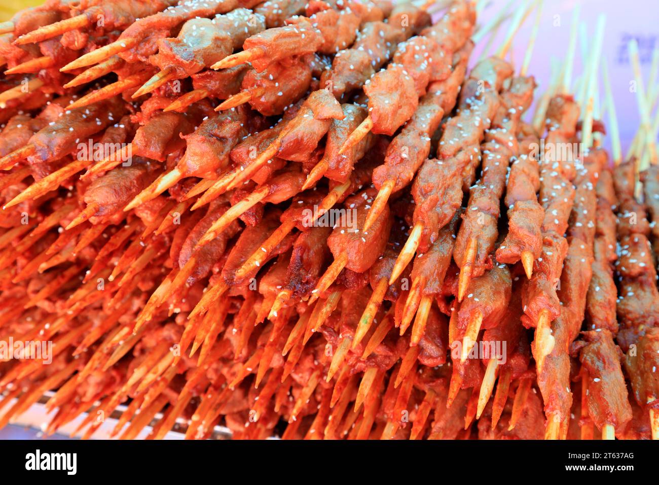 Chinese traditional food mutton string Stock Photo - Alamy