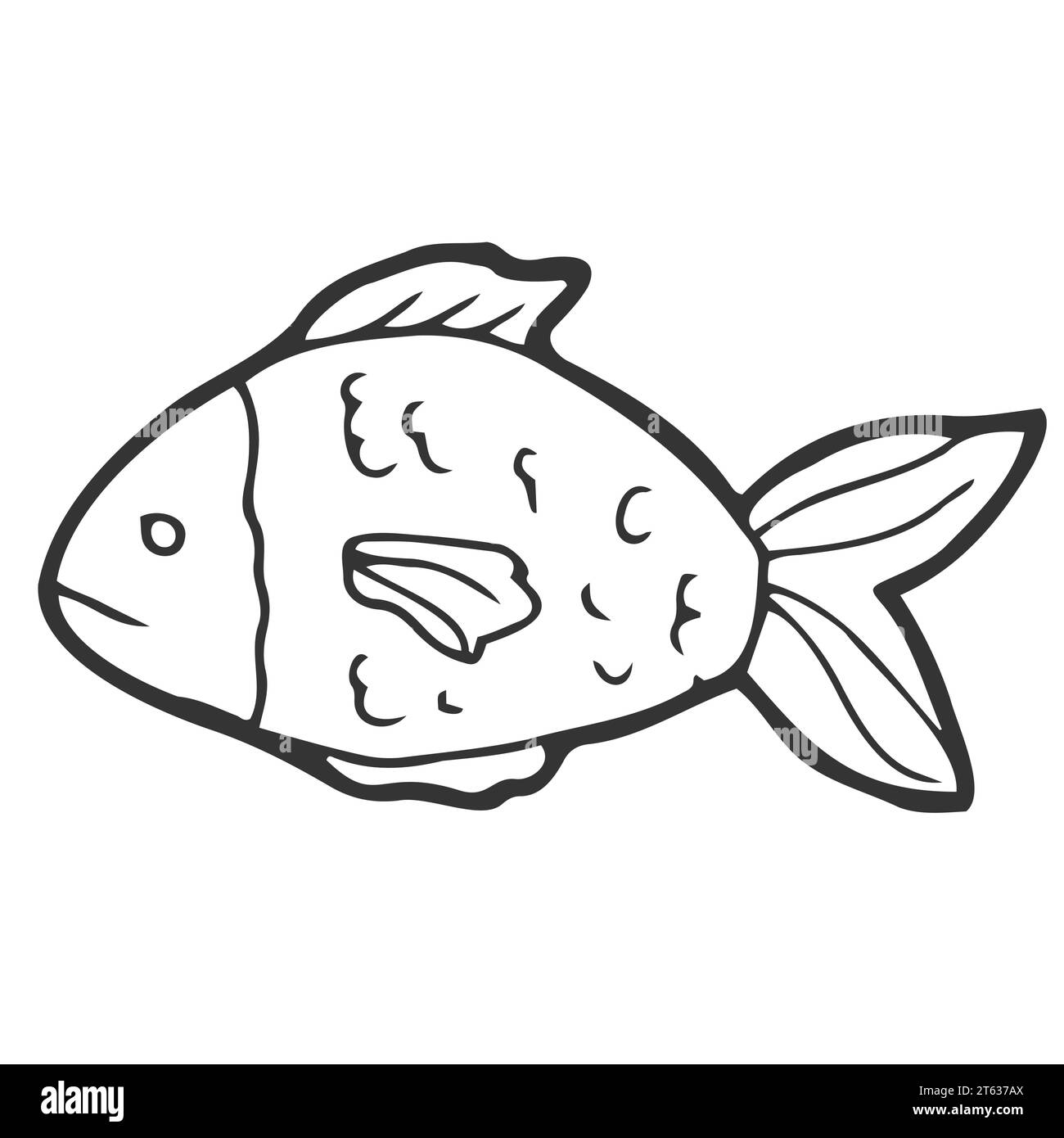 Sea fish on market Stock Vector Images - Alamy