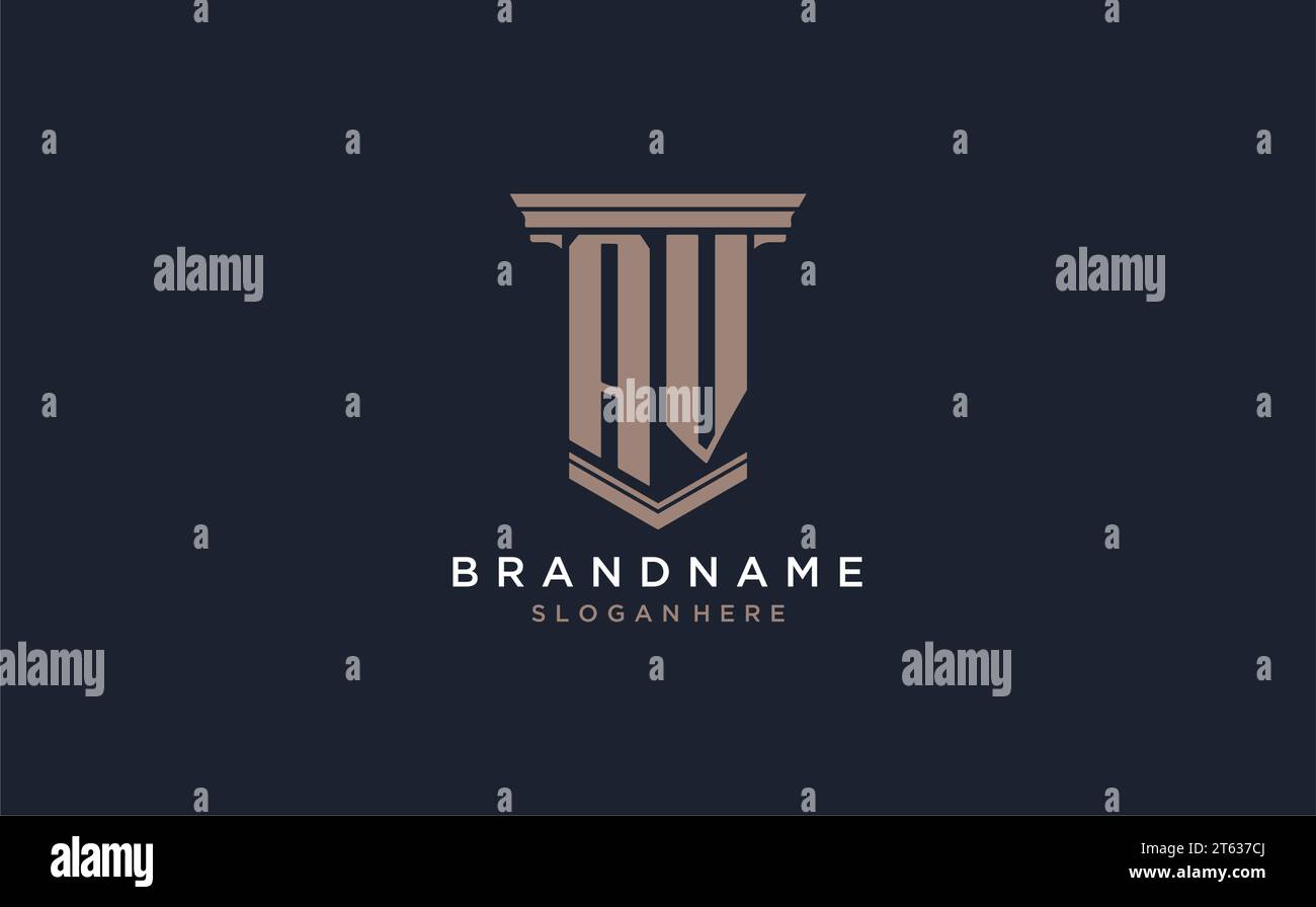 AV initial logo with pillar style, luxury law firm logo design ideas ...