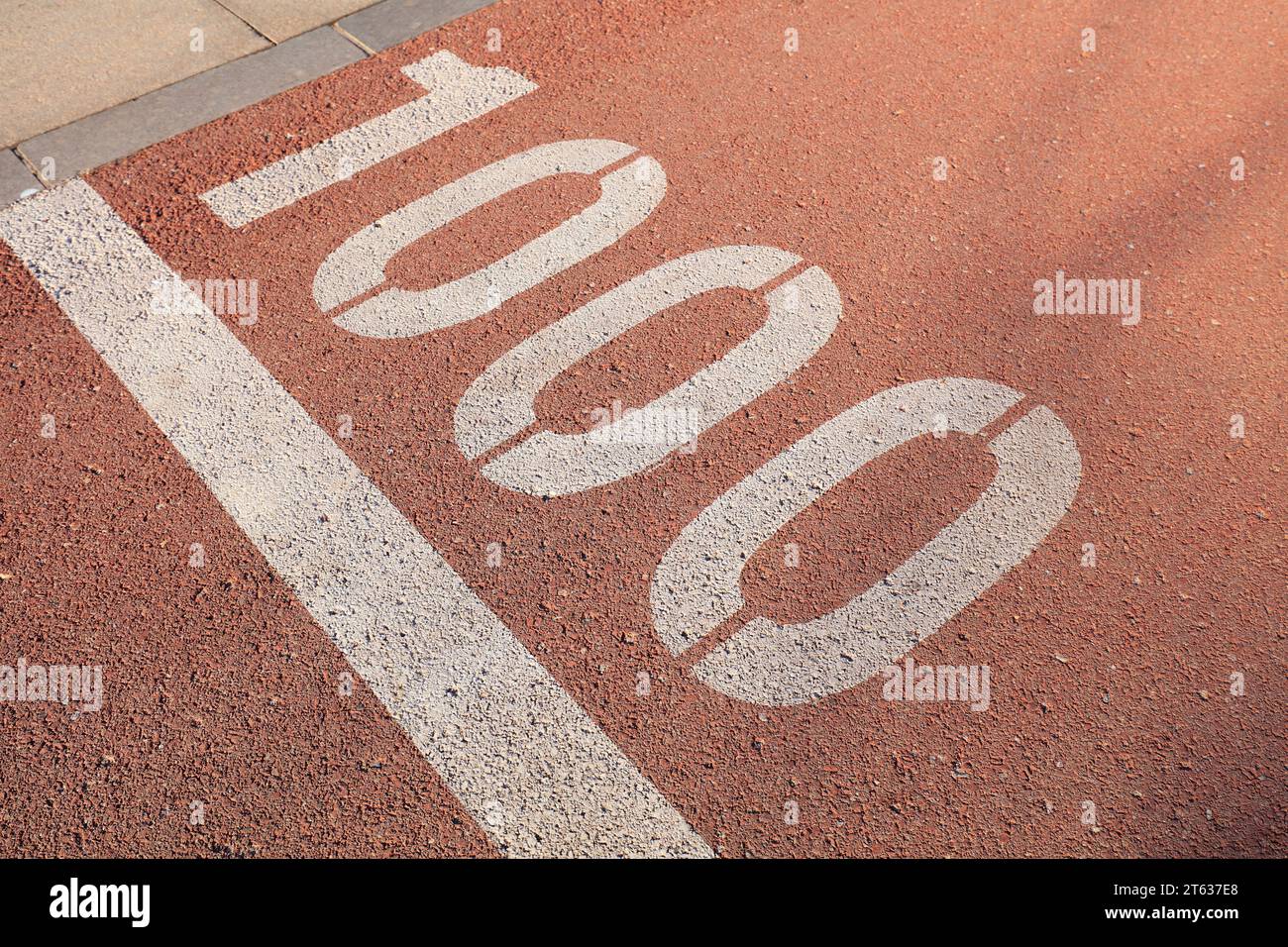 numbers on plastic ground Stock Photo - Alamy