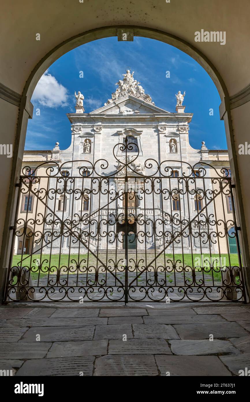 The entrance gate to the ancient Charterhouse of Pisa, Calci, Italy ...