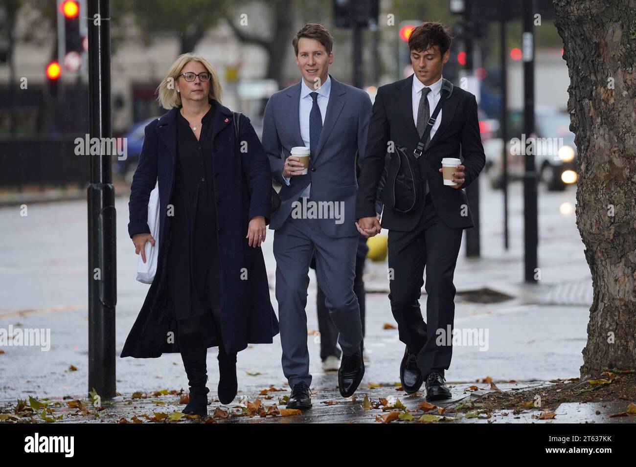 Dustin Lance Black (centre) arrives at Westminster Magistrates' Court ...