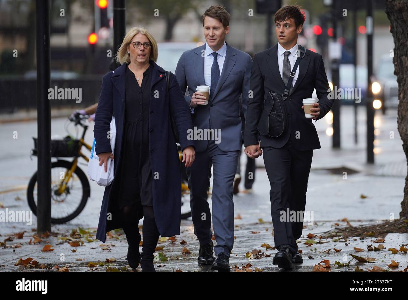 Dustin Lance Black (centre) arrives at Westminster Magistrates' Court ...