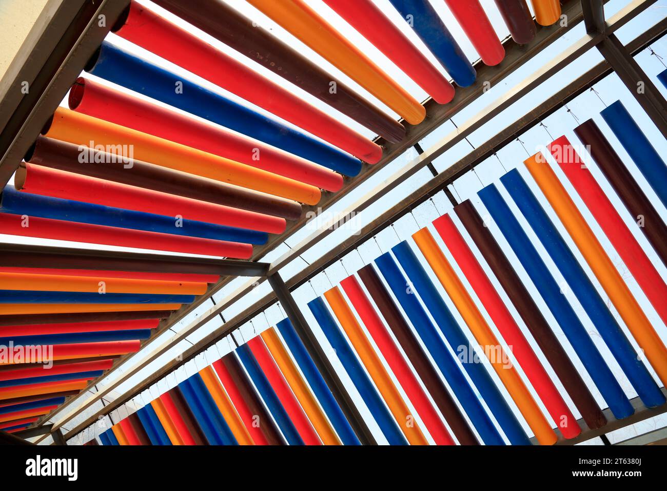 Color cylindrical roof Stock Photo - Alamy