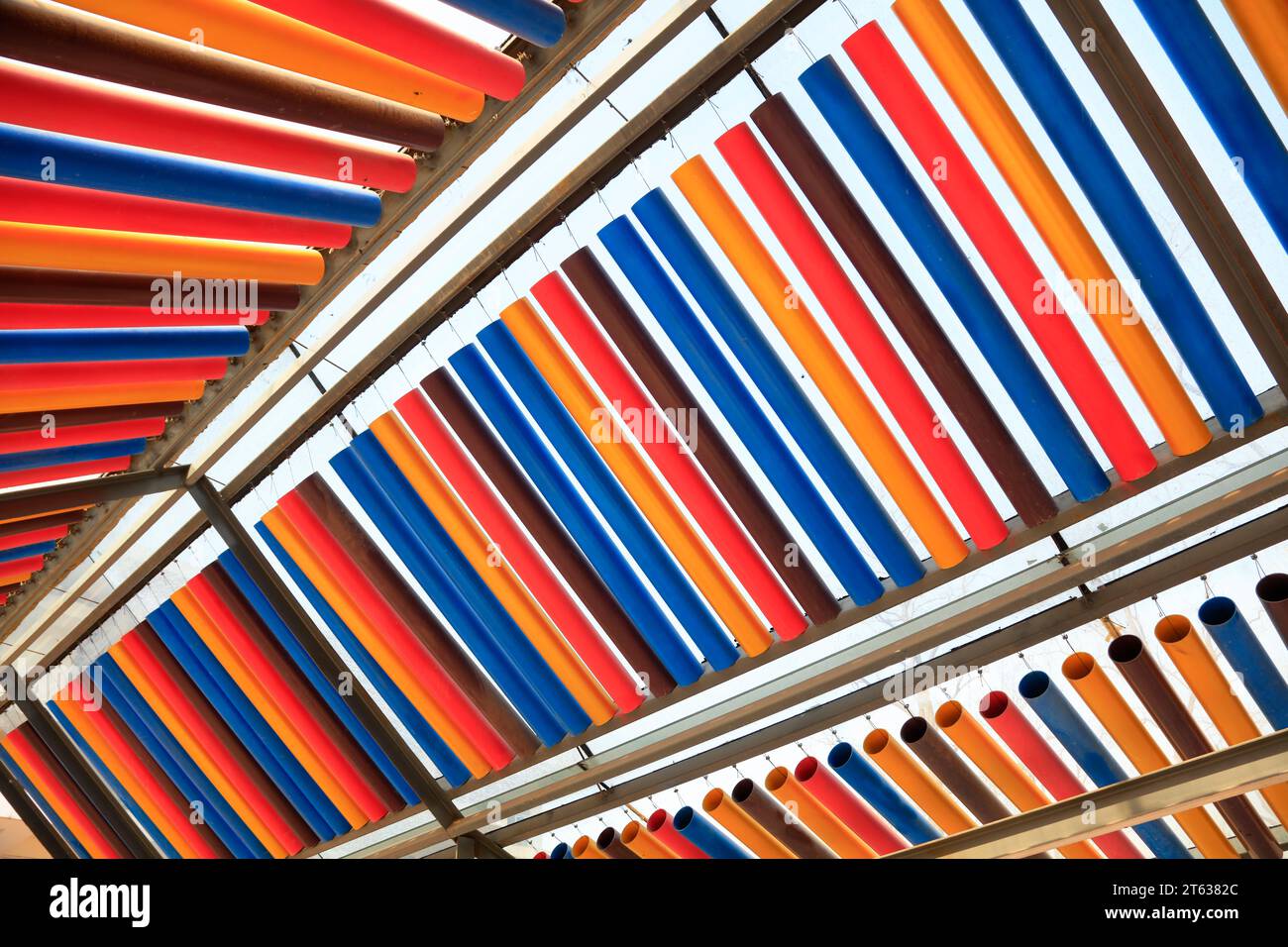 Color cylindrical roof Stock Photo - Alamy