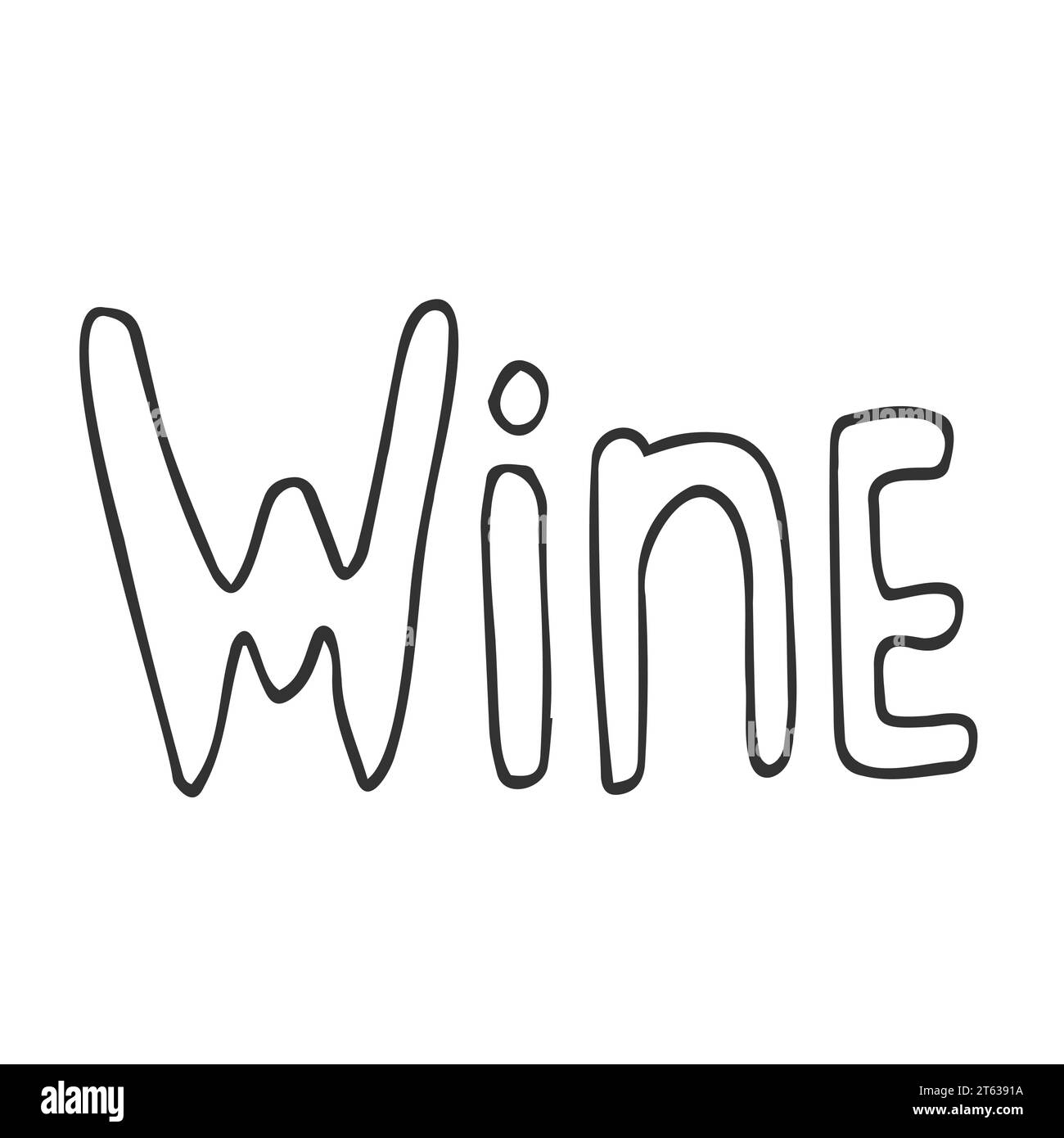 Handwritten lettering with wineglass. Banner, poster, brochure, flyer ...