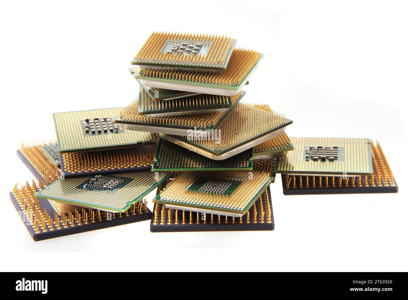 cpu micropocessors isolated on the white background Stock Photo - Alamy