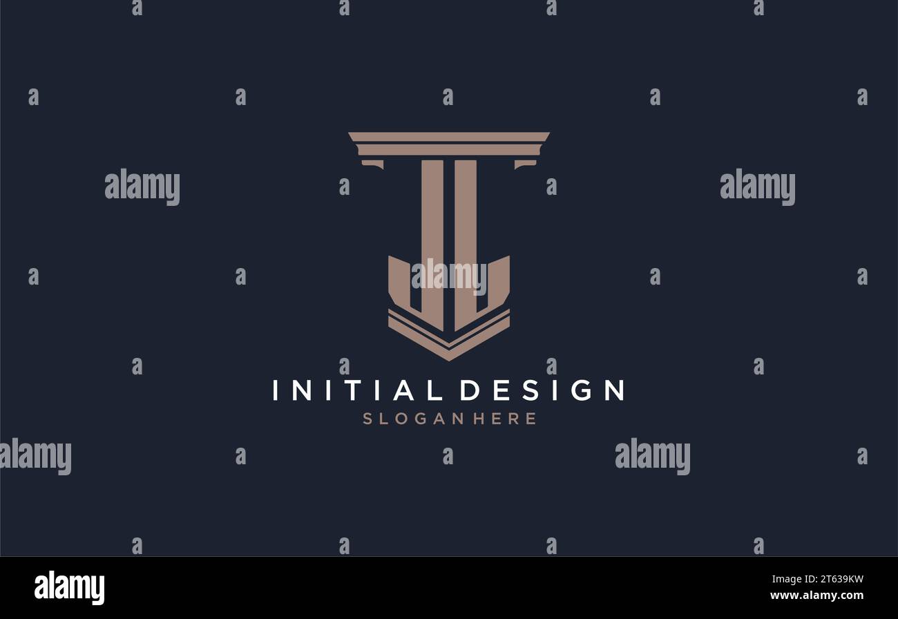 JL initial logo with pillar style, luxury law firm logo design ideas ...