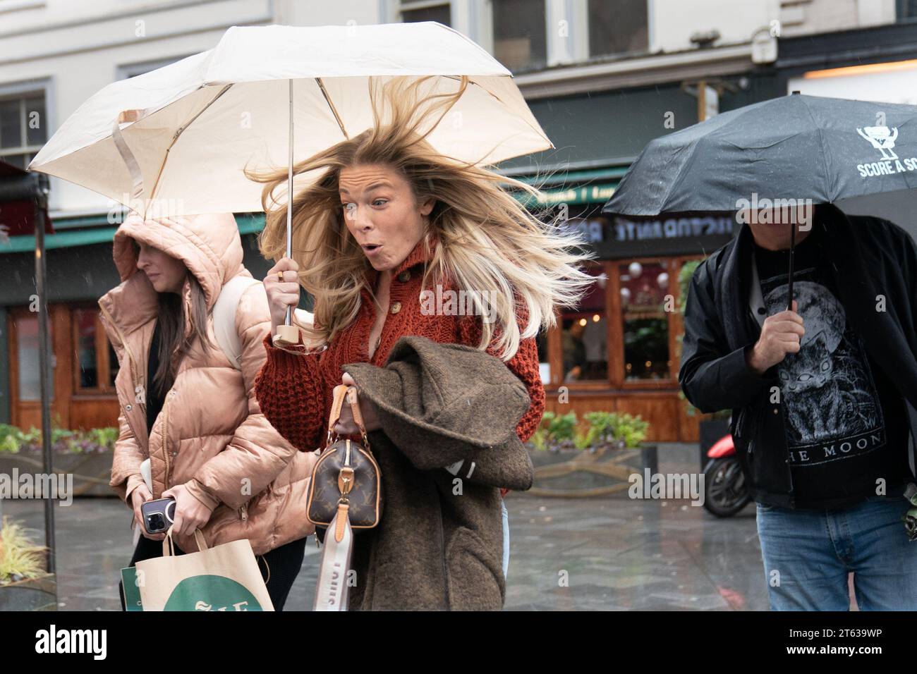 American singer LeAnn Rimes (centre) arrives at the Global Studios, in ...