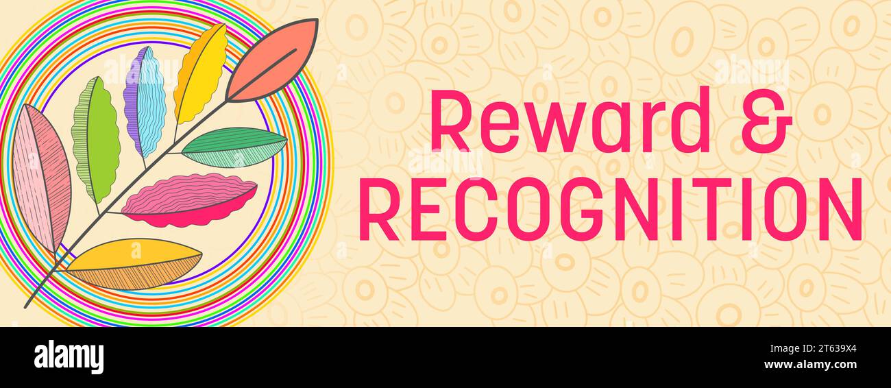 Reward And Recognition Colorful Foliage Leaves Circular Design Element ...