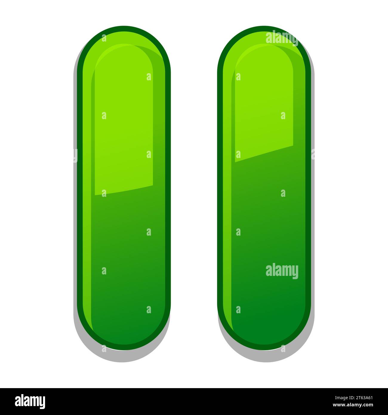 Pause button black symbol Cut Out Stock Images & Pictures - Alamy