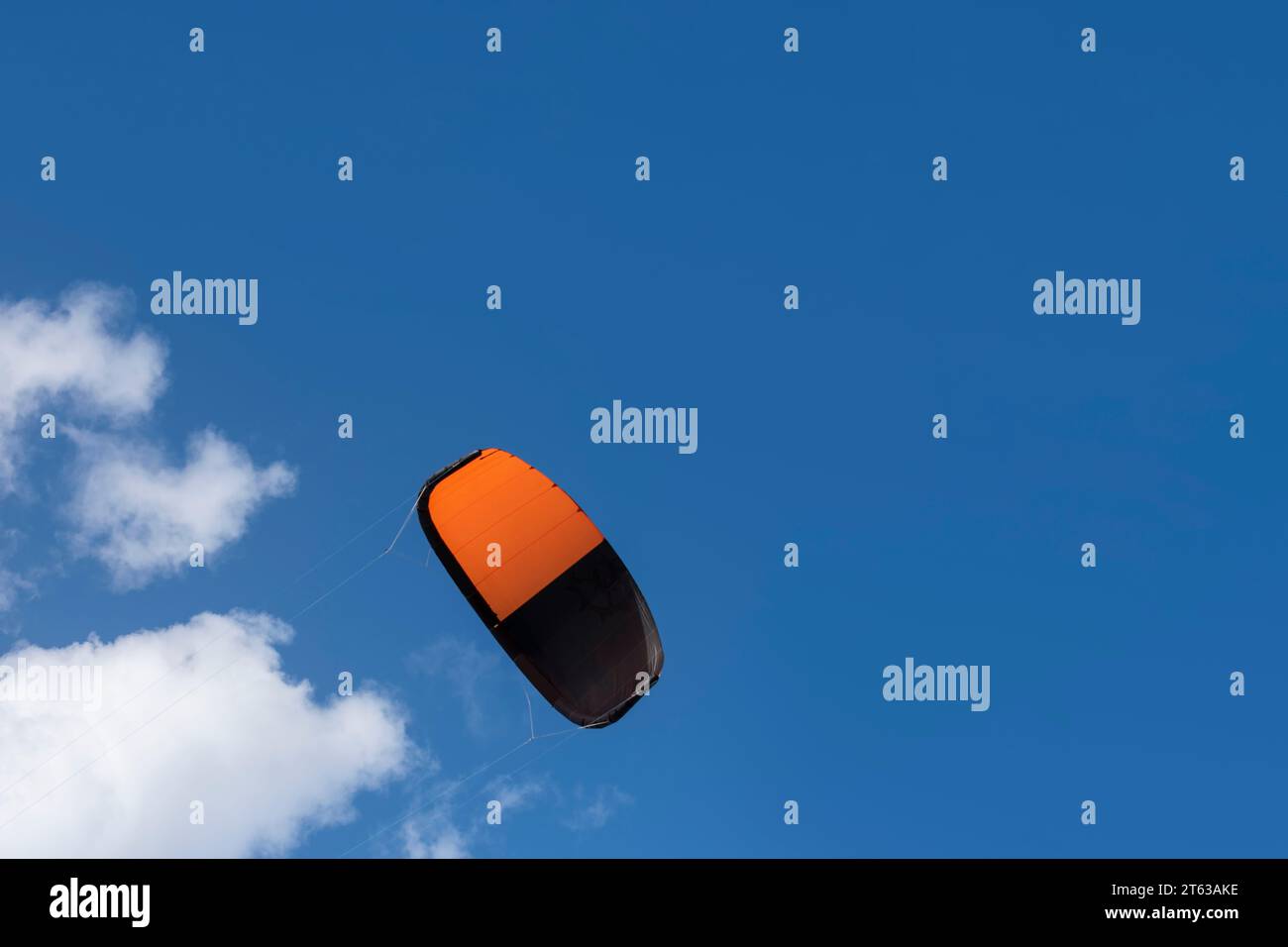 Wing Surfing Wind in the blue sky. Copy space Stock Photo - Alamy
