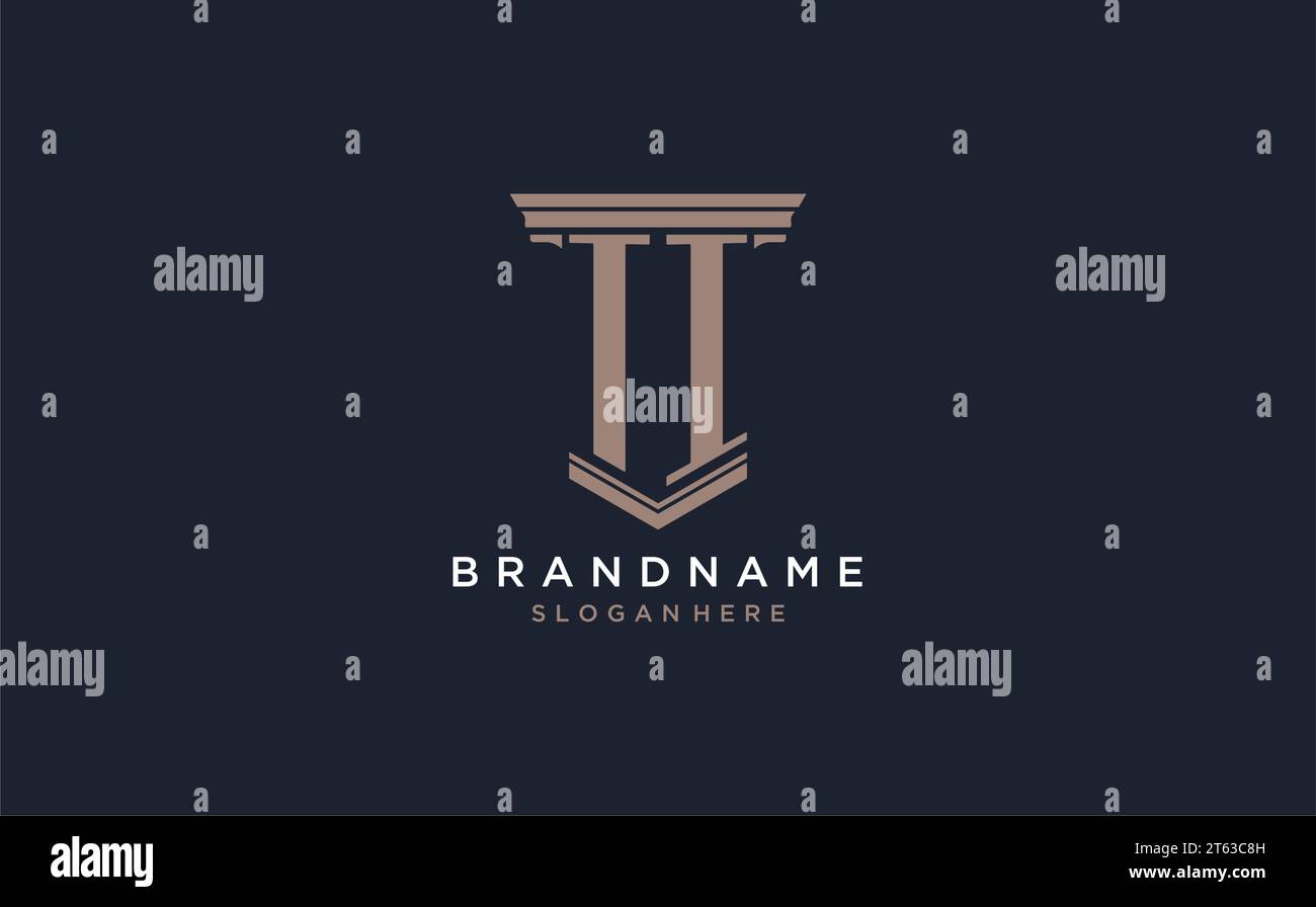 TI initial logo with pillar style, luxury law firm logo design ideas ...