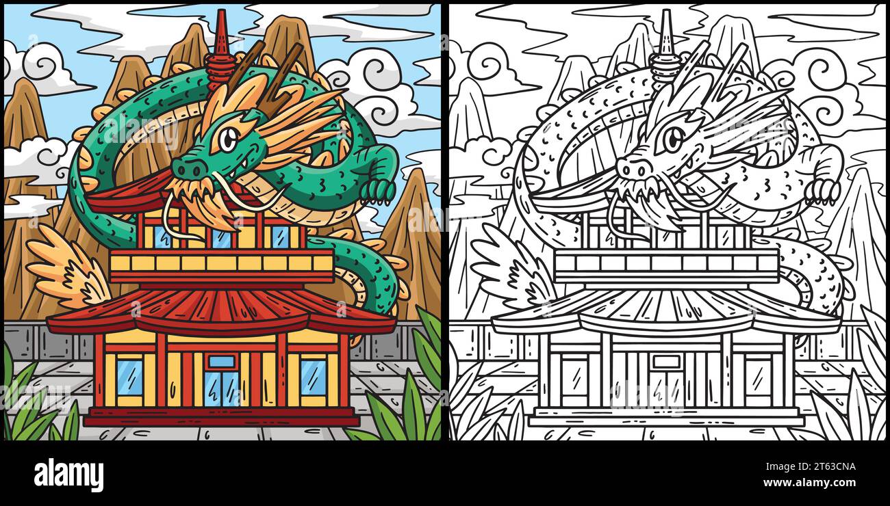 Pagoda dragon Stock Vector Images - Alamy